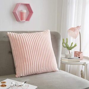 pop shop Wide Wale Royal Plush Dec Pillow, 18"x18", Blush