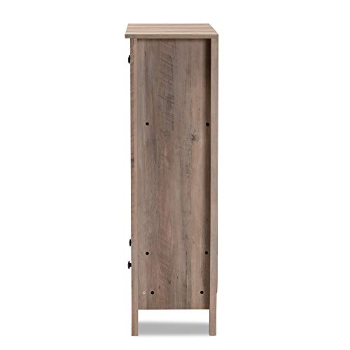 Baxton Studio Derek Shoe Cabinets, One Size, Natural Oak