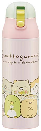 Skater SDPC5 Mug Bottle, 16.2 fl oz (490 ml), Hot and Cold Retention, Stainless Steel Water Bottle, Sumikko Gurashi Cat Soda