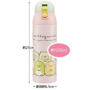 Skater SDPC5 Mug Bottle, 16.2 fl oz (490 ml), Hot and Cold Retention, Stainless Steel Water Bottle, Sumikko Gurashi Cat Soda