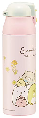 Skater SDPC5 Mug Bottle, 16.2 fl oz (490 ml), Hot and Cold Retention, Stainless Steel Water Bottle, Sumikko Gurashi Cat Soda