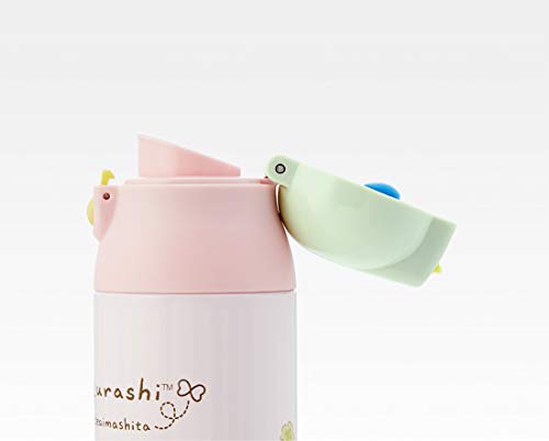 Skater SDPC5 Mug Bottle, 16.2 fl oz (490 ml), Hot and Cold Retention, Stainless Steel Water Bottle, Sumikko Gurashi Cat Soda