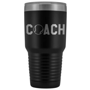 JFWcreations Tennis Coach Tumbler Cup - Tennis Coach Gift 30oz Insulated Coffee Travel Mug Blue