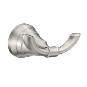 moen my0303bn halle double robe hook, brushed nickel