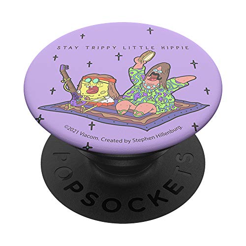 SpongeBob SquarePants Patrick Star Stay Trippy Little Hippie PopSockets PopGrip: Swappable Grip for Phones & Tablets