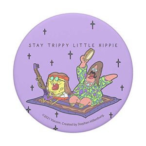 SpongeBob SquarePants Patrick Star Stay Trippy Little Hippie PopSockets PopGrip: Swappable Grip for Phones & Tablets