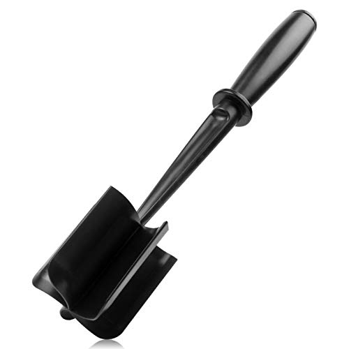 KUFUNG Kitchen Premium Heat Resistant Meat Chopper, Masher & Smasher for Hamburger Meat, Ground Beef, Turkey & More, Hamburger Chopper Utensil, Ground Beef Chopper Tool & Meat Fork (M, Black)