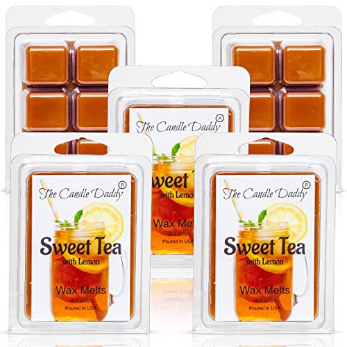 Sweet Tea - Fresh Brewed Southern Sweet Tea Scented Melt- Maximum Scent Wax Cubes/Melts- 1 Pack -2 Ounces- 6 Cubes Gift for Women, Men, BFF, Friend, Wife, Mom, Birthday, Sister, Daughter, Long Lasting