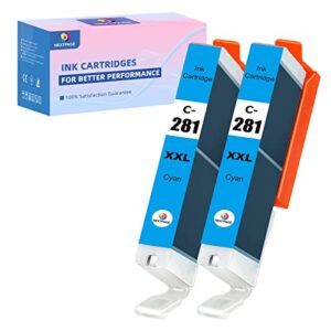 nextpage cli-281xxl cyan ink replacement for canon cli 281 cli-281 cli-281 xxl cyan ink cartridges work with pixma ts6120 ts8120 tr7520 tr8520 ts9120 ts6220 ts8220 ts9520 ts9521c, cli 281 c 2 pack