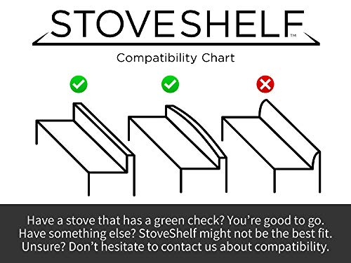 StoveShelf 30" Length White Magnetic Shelf for Kitchen Stove - Kitchen Storage Solution with Zero Installation - Over Stove Spice Rack Organizer