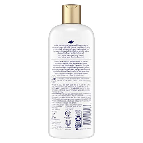 Dove Nourishing Secrets Bubble Bath Scented to Pamper & Indulge Mango & Almond Leaves Skin Feeling Soft & Smooth 23 Oz