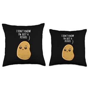 Gift For Potatoes Know I'm Just a Potato Throw Pillow, 16x16, Multicolor