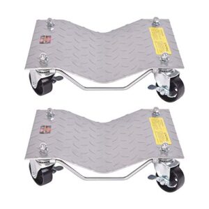 2 Pack Wheel Dolly Set, Car Tire Dolly – 3,000 lbs Pound Total Capacity Stake Dollies for Tow or Vehicle Storage