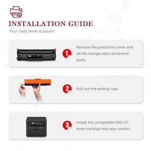 Toner Kingdom Compatible Toner Cartridge Replacement for Canon 137 CRG137 ImageClass D570 MF236n LBP151dw MF247dw MF249dw MF232w MF242dw MF244dw MF216n MF227dw MF212w Laser Printer Ink(Black, 2-Pack)