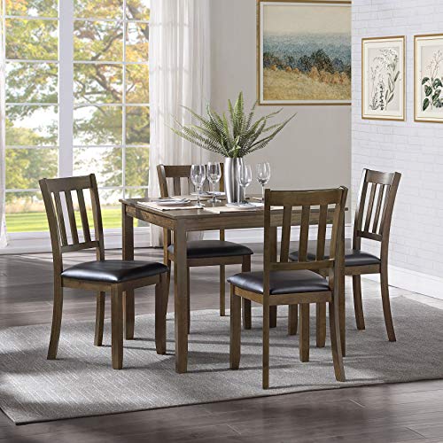 Lexicon Hedley 5-Piece Dining Set, Charcoal Brown