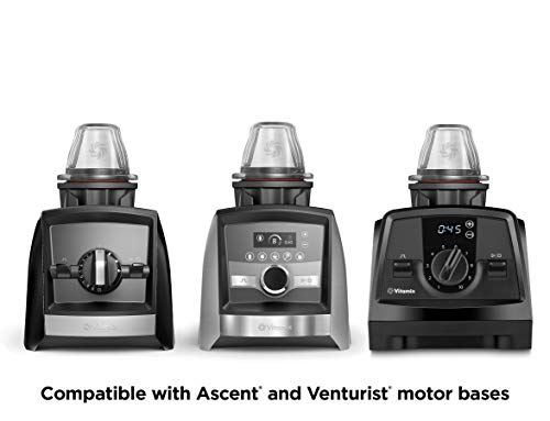 Vitamix A3300 Ascent Series Smart Blender, Professional-Grade, 64 oz. Low-Profile Container, Black Diamond, Full Size & Ascent Series Blending Bowls, 8 oz. with SELF-DETECT, Clear - 66192