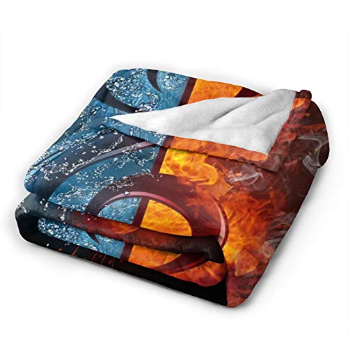 Music Note Fleece Throw Blanket Cozy Soft Plush Blanket for Sofa Couch Bed - 60" X 50"