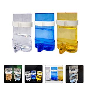 PRETYZOOM 6Pcs Automatic Bird Feeder Water Dispenser Food Bowl Bottle Drinker Container for Cage Pet Parrot Budgie Lovebirds Cockatiel Canaries Parakeets