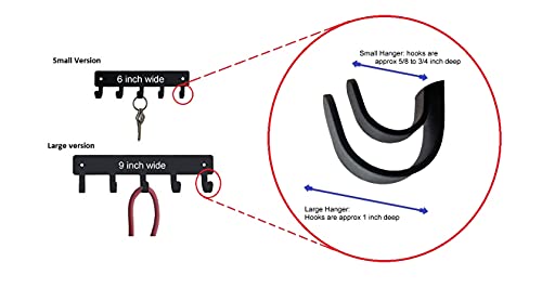 The Metal Peddler Airplane #1 Key Rack Holder for Wall - Small 6 inch Wide - Made in USA; Gifts for Pilots