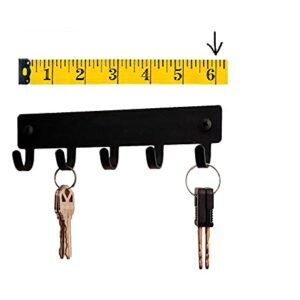 The Metal Peddler Airplane #1 Key Rack Holder for Wall - Small 6 inch Wide - Made in USA; Gifts for Pilots