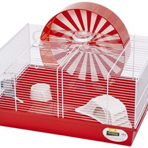 Ferplast "Coney Island Theme Modular Hamster Cage Featuring XXL 11.75-Inch Diameter Exercise Wheel, Includes All Accessories, 19.7L x 13.8W x 9.8H Inches,