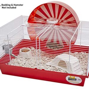 Ferplast "Coney Island Theme Modular Hamster Cage Featuring XXL 11.75-Inch Diameter Exercise Wheel, Includes All Accessories, 19.7L x 13.8W x 9.8H Inches,