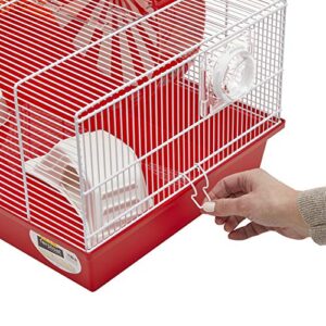 Ferplast "Coney Island Theme Modular Hamster Cage Featuring XXL 11.75-Inch Diameter Exercise Wheel, Includes All Accessories, 19.7L x 13.8W x 9.8H Inches,