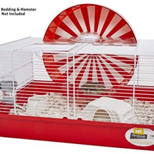 Ferplast "Coney Island Theme Modular Hamster Cage Featuring XXL 11.75-Inch Diameter Exercise Wheel, Includes All Accessories, 19.7L x 13.8W x 9.8H Inches,