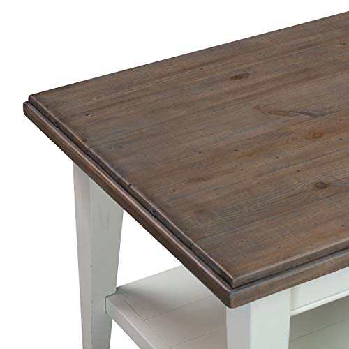 Amazon Brand - Stone & Beam Rustic Reclaimed Pine Coffee Table, 41"W, White