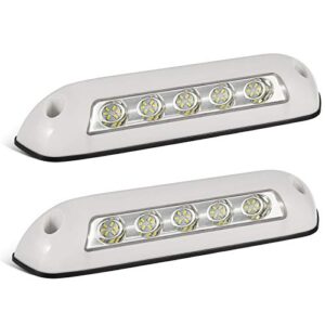 partsam 2pcs 12v rv led porch awning lights bar white 30 led exterior/interior wall lamps utility strip lights bar surface mount for trucks motorhome caravan camper trailer