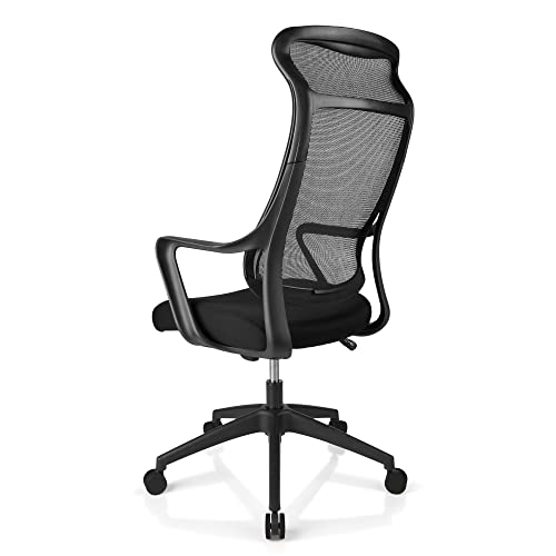 Realspace® Lenzer Mesh High-Back Task Chair, Black