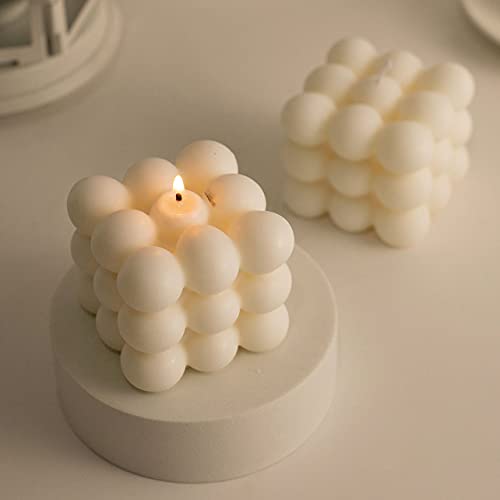 SV7LIU Bubble Soy Wax Scented Candle,2Pcs Decorative Candle for Bedroom Bathroom Cute Bubble Candles Set Gifts for Mother/Friends/Lover