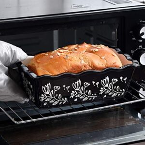 Original Heart Bread Loaf Pan Stoneware Loaf Pan, Green Meatloaf Pan, Loaf Pans For Baking Bread, Nonstick Bread Pans, Retangular Bread Baking Pan for Kitchen