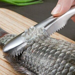 4 Pieces Fish Scaler，fish scale remover，fish peeler，fish cleaningTool for Fish Scales Removing Peeling