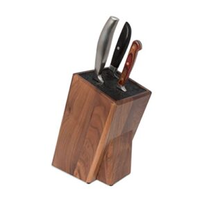 kapoosh universal cutlery block in black walnut