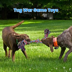 Feeko Dog Rope Toys for Large and Medium Aggressive Chewers, 2 Pack Heavy Duty Dog Rope Toy for Large Breed, Indestructible Dog Chew Toys, Tug of War Dog Toy, 100% Cotton Teeth Cleaning