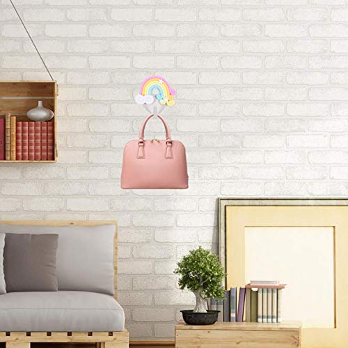 SOIMISS 2pcs Rainbow Wall Hook Cute Hook Drill Free Wall Hangers Key Hat Towel Hooks for Home Office Kids Room Hook Decoeration