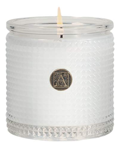 Aromatique, Smell of Gardenia Textured Jar Candle, White Wax, 6 Ounces