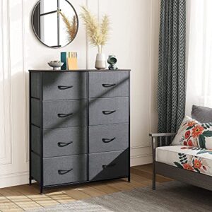 WLIVE 2 Drawer Nigjtstand, 5 Drawer Dresser and 8 Drawer Dresser Set, Storage Tower, Organizer Unit for Bedroom, Hallway, Entryway, Closets