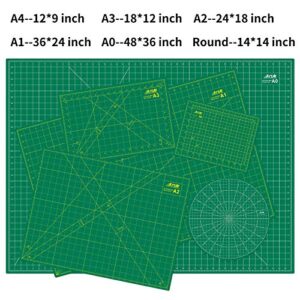 ArtAt Self Healing Cutting Mat: 48″x 36″ Green Double Sided PVC Non-Slip 5 Layers Craft Mat for Maximum Healing - Great for Sewing & Quilting & Scrapbooking and Craft & Art Projects