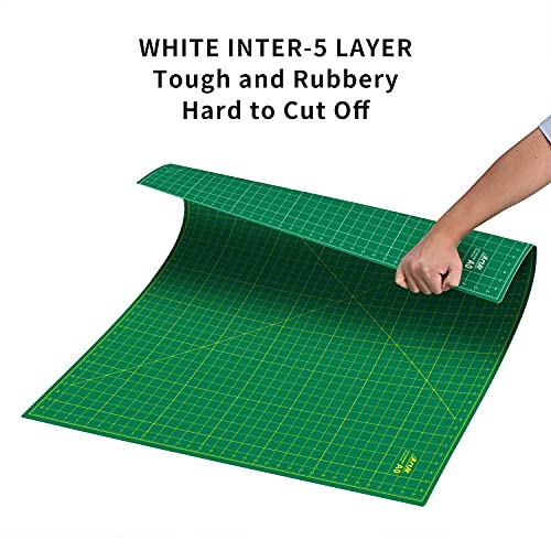 ArtAt Self Healing Cutting Mat: 48″x 36″ Green Double Sided PVC Non-Slip 5 Layers Craft Mat for Maximum Healing - Great for Sewing & Quilting & Scrapbooking and Craft & Art Projects