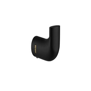 parlos brass towel hook, wall mounted coat hook, matte black single robe hook for bathroom, demeter 2101104