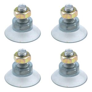 geesatis 4 pcs suction cup with nut, plastic sucker pads hooks for glass window bathroom wall door, 30 mm / 1.2 inch diameter