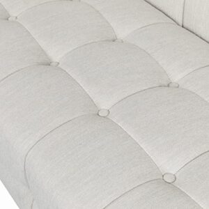 Christopher Knight Home McLarnan Tufted 3 Seater Sofa - Beige/Brown