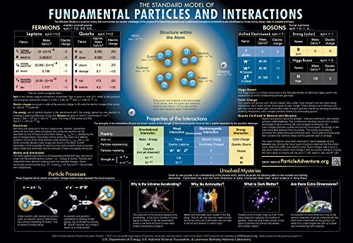 Contemporary Physics Education Project Thirty Fundamental Particles and Interactions Charts (16" x 11")