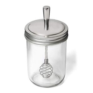 Jarware Honey Dipper, Wide Mouth, Silver