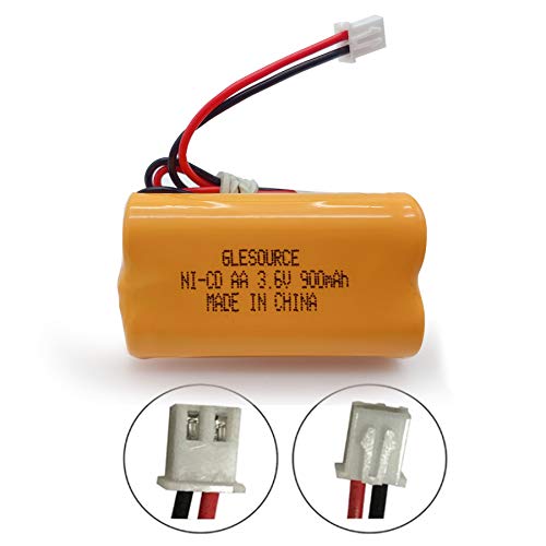 GLESOURCE 3.6V 900mAh Exit Sign Emergency Light Battery Replacement for Exitronix 10010037, Max Power B2-0031 MH468886, Unitech LEDR-1 6200RP, Dantona CUSTOM-318 OSA230, Lowes 253799 (2 Pack)