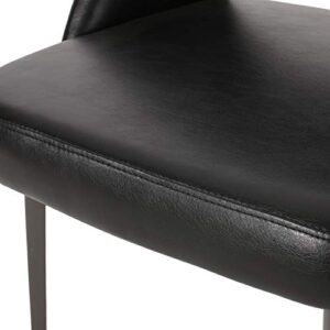 Christopher Knight Home Abbeville Dining Chair, Midnight Black + Gun Metal