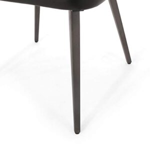 Christopher Knight Home Abbeville Dining Chair, Midnight Black + Gun Metal