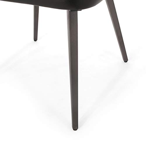 Christopher Knight Home Abbeville Dining Chair, Midnight Black + Gun Metal